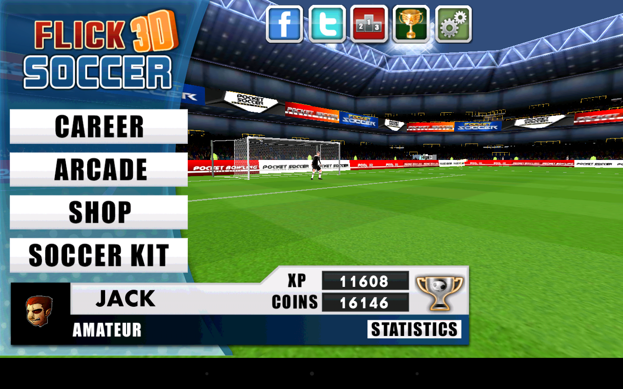 Flick Soccer 3D - App on Amazon Appstore