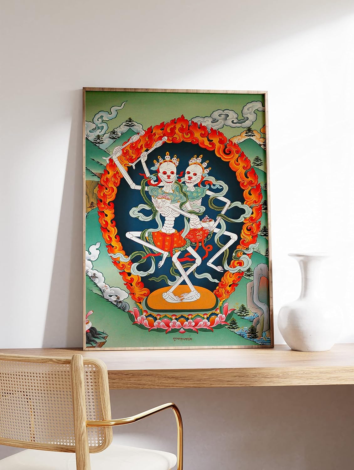 Amazon.com: Citipati, Dancing Skeletons - Tibetan deity art print ...