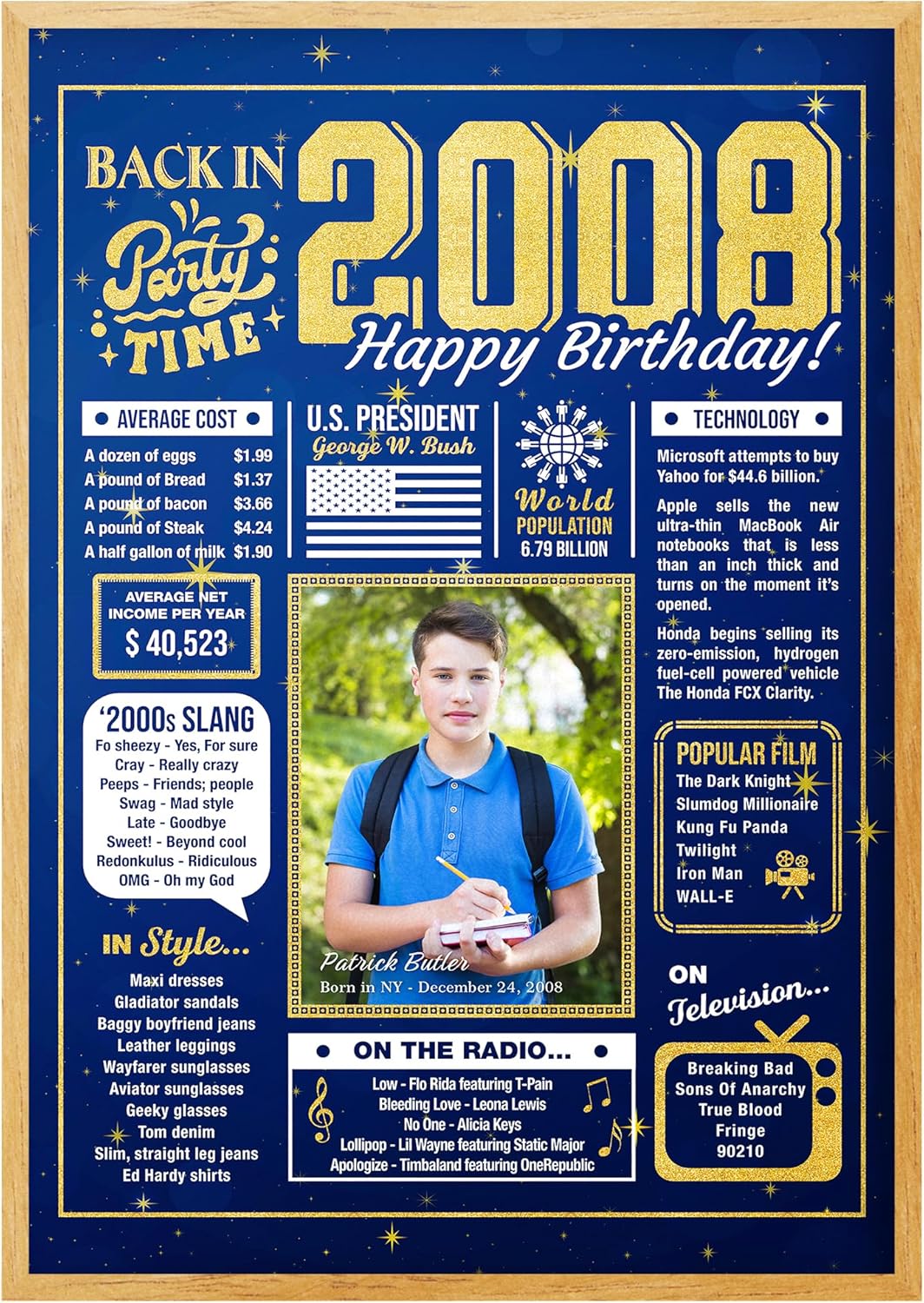 Amazon.com: Personalized 16th Birthday Decorations Boy, Girl - Cool ...
