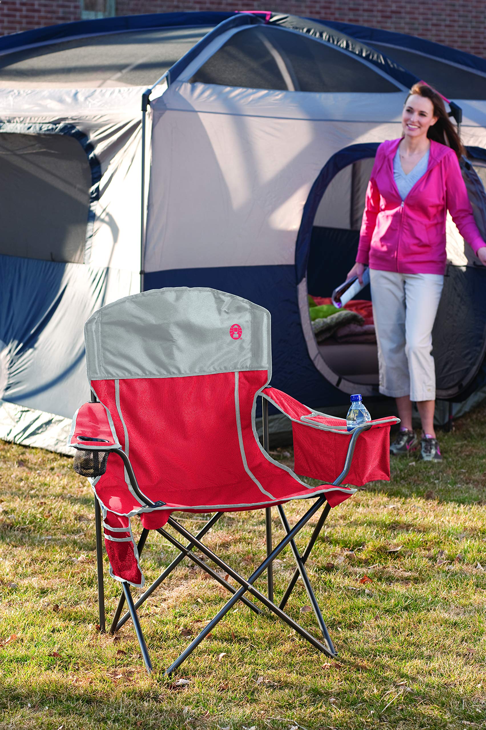 Outdoor Chair s Coleman Big-N-Tall Quad Chair With Cup Holder & Side ...