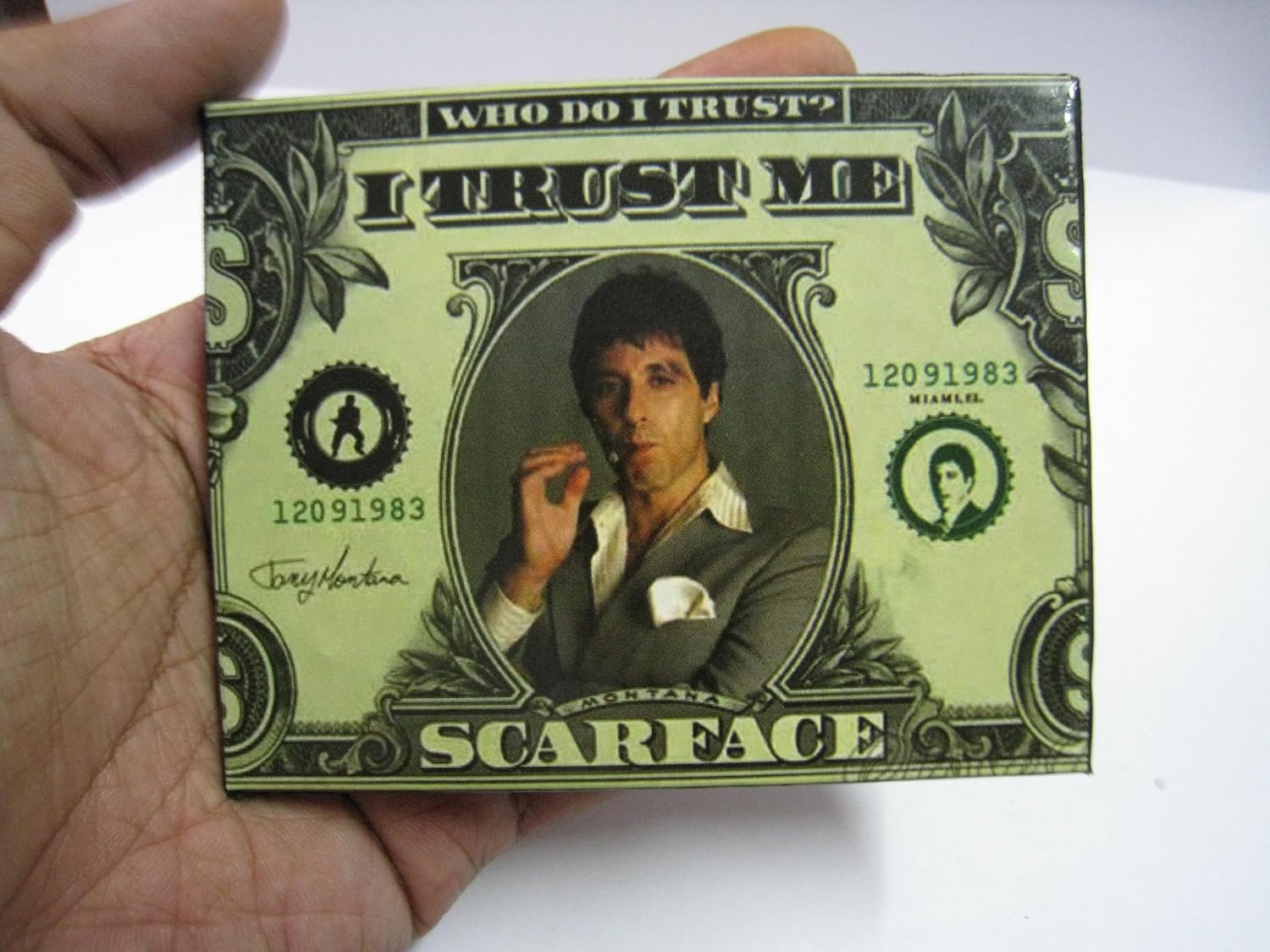 Amazon.com: Scarface Al Pacino 2 Way Pocket Wallet Card Holder Can Open ...