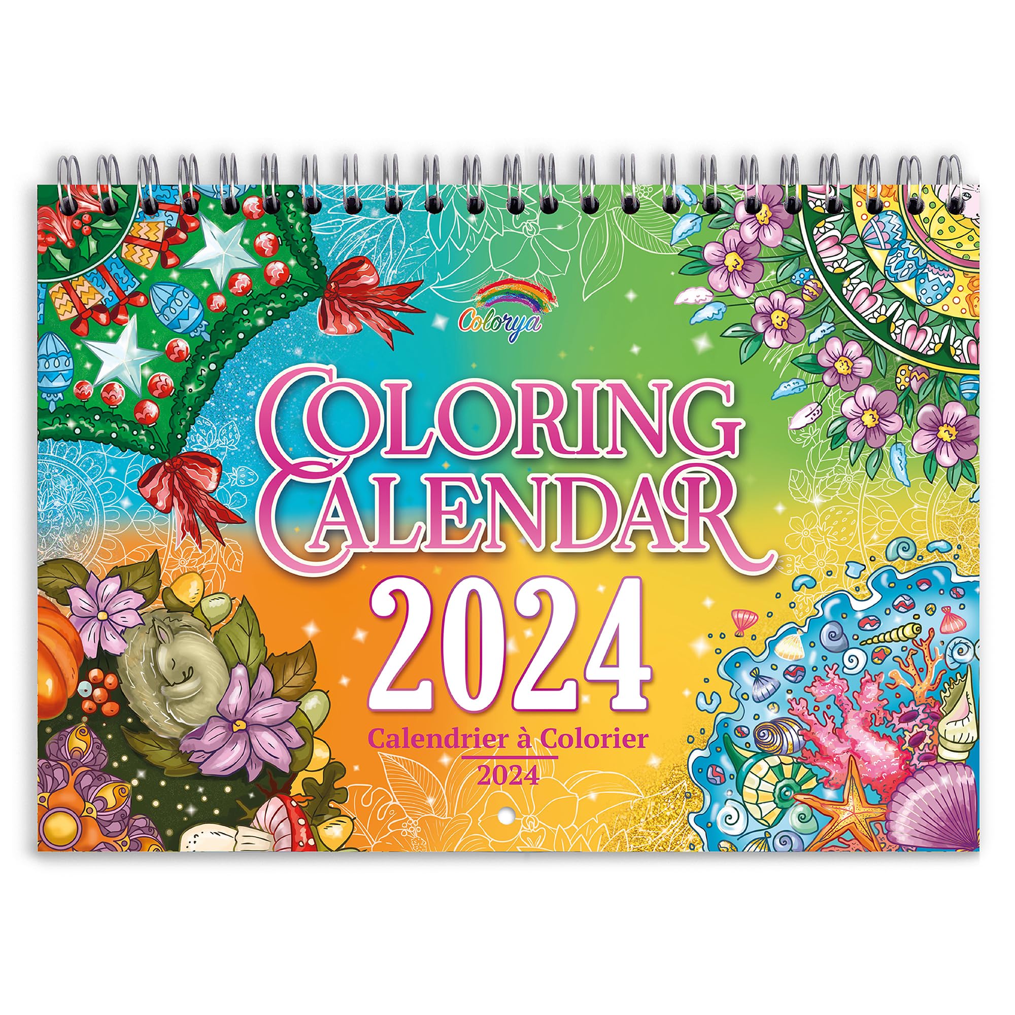 Colouring Calendar 2024 By Colorya A4 Monthly Wall Calendar 2024 ...
