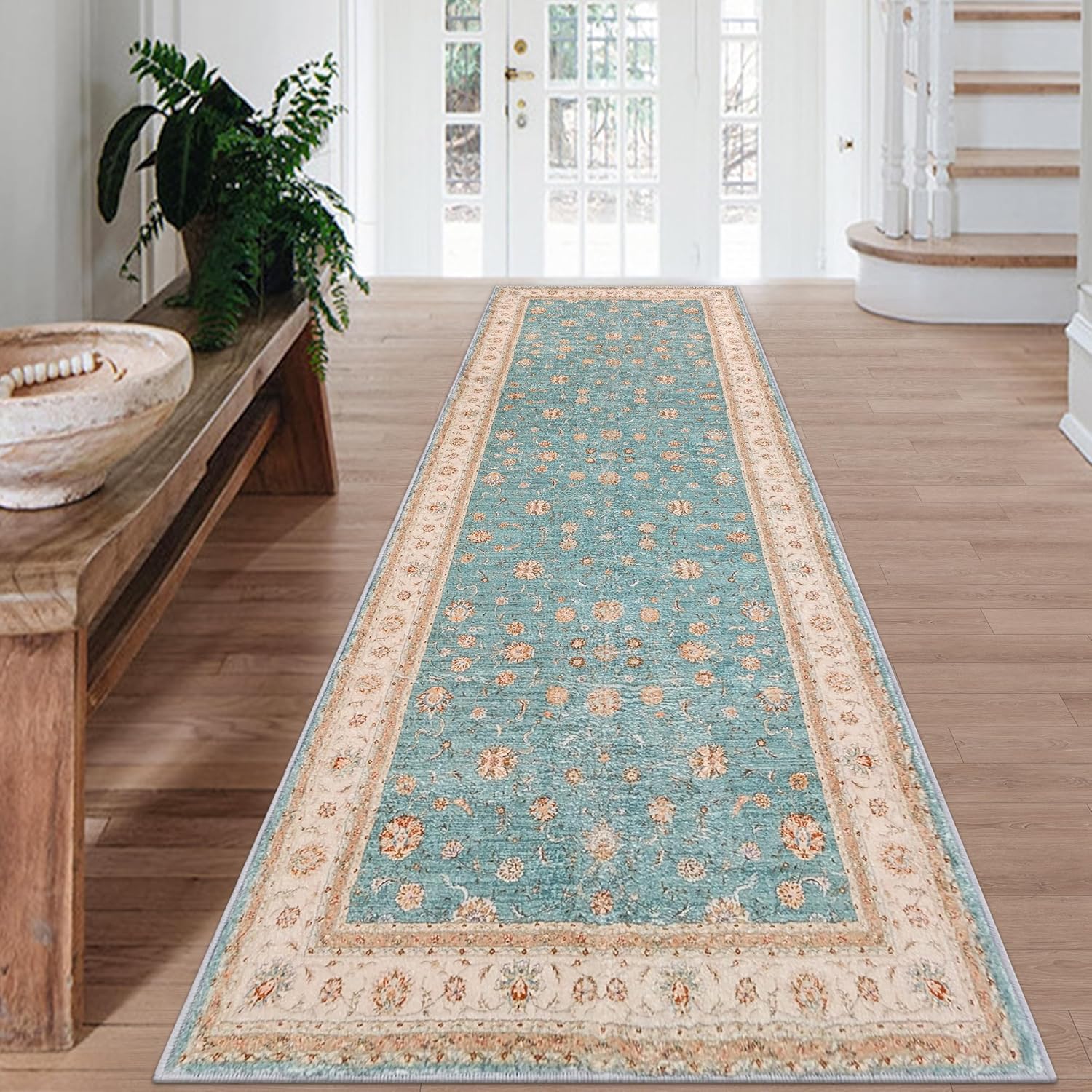Amazon.com: RUGxDJ Washable Runner Rug 3x10 Kitchen Runners Rug Vintage ...