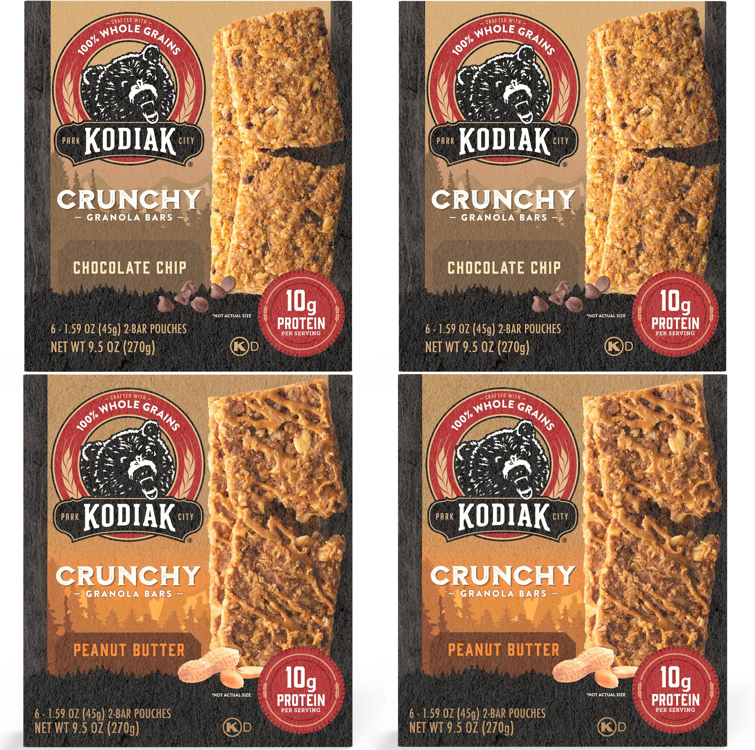 Amazon.com: Kodiak Crunchy Granola Snack Bars, Maple Brown Sugar, High ...