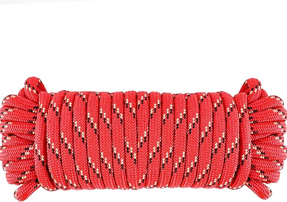 Wellmax Diamond Braid Nylon Rope, 3/8 in X 50 Foot, UV Resistant, High ...