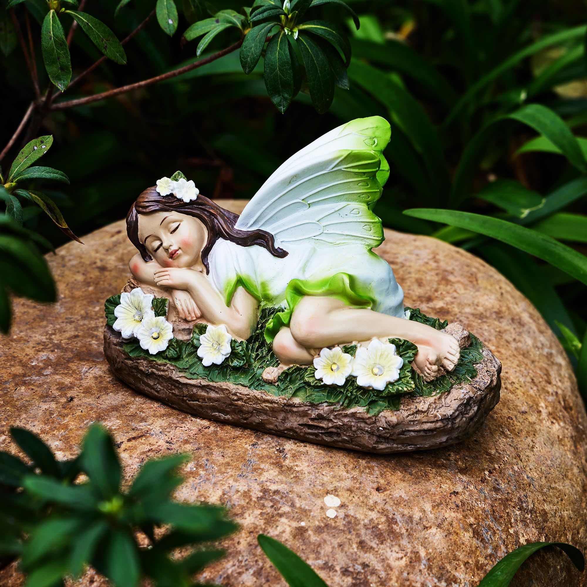 Amazon.com: Floryden Whimsical Fairy Delight Solar-Powered Garden ...