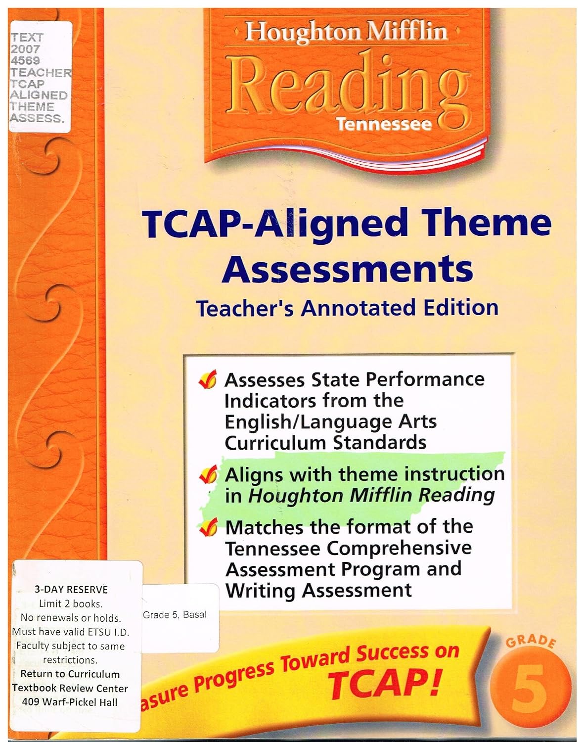 Houghton Mifflin Reading Tennessee: Test Practice Blm/Tae Lv5: Houghton ...