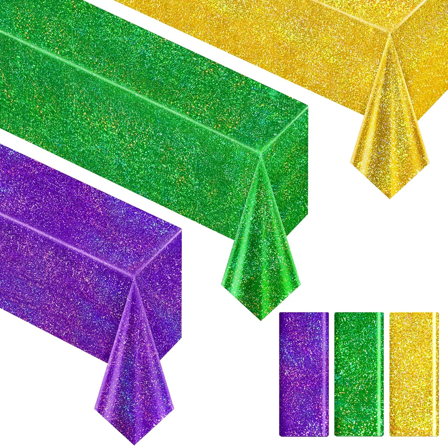 Amazon.com: Sparkling Holographic Laser Tablecloth - Shimmering ...