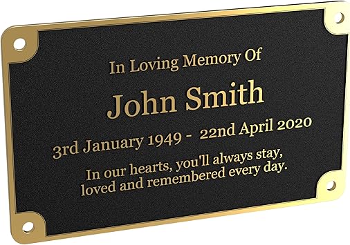 Amazon.com: Personalized Solid Brass and Black Engraved Nameplate ...