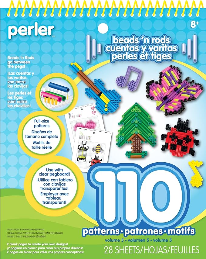 Amazon.com: Perler Beads N Rods Pattern Pad : Arts, Crafts & Sewing