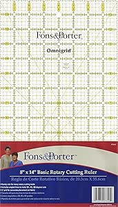 Amazon.com: Dritz Fons & Porter R7840 Basic Rotary Cutting Ruler, 8 x ...