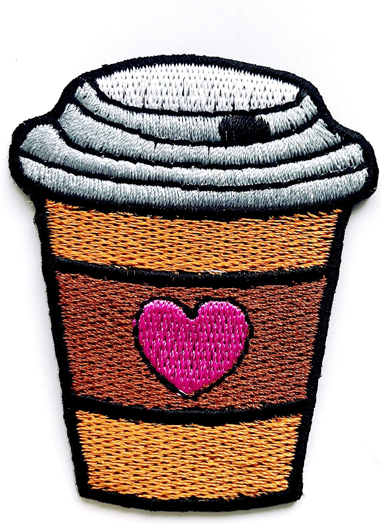 Amazon.com: PP Patch Green Cup Coffee Cappuccino Hot Drink Cartoon ...