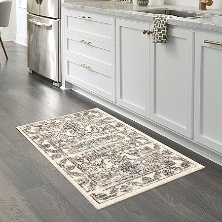 Amazon.com: Maples Rugs Distressed Tapestry Vintage Kitchen Rugs Non ...