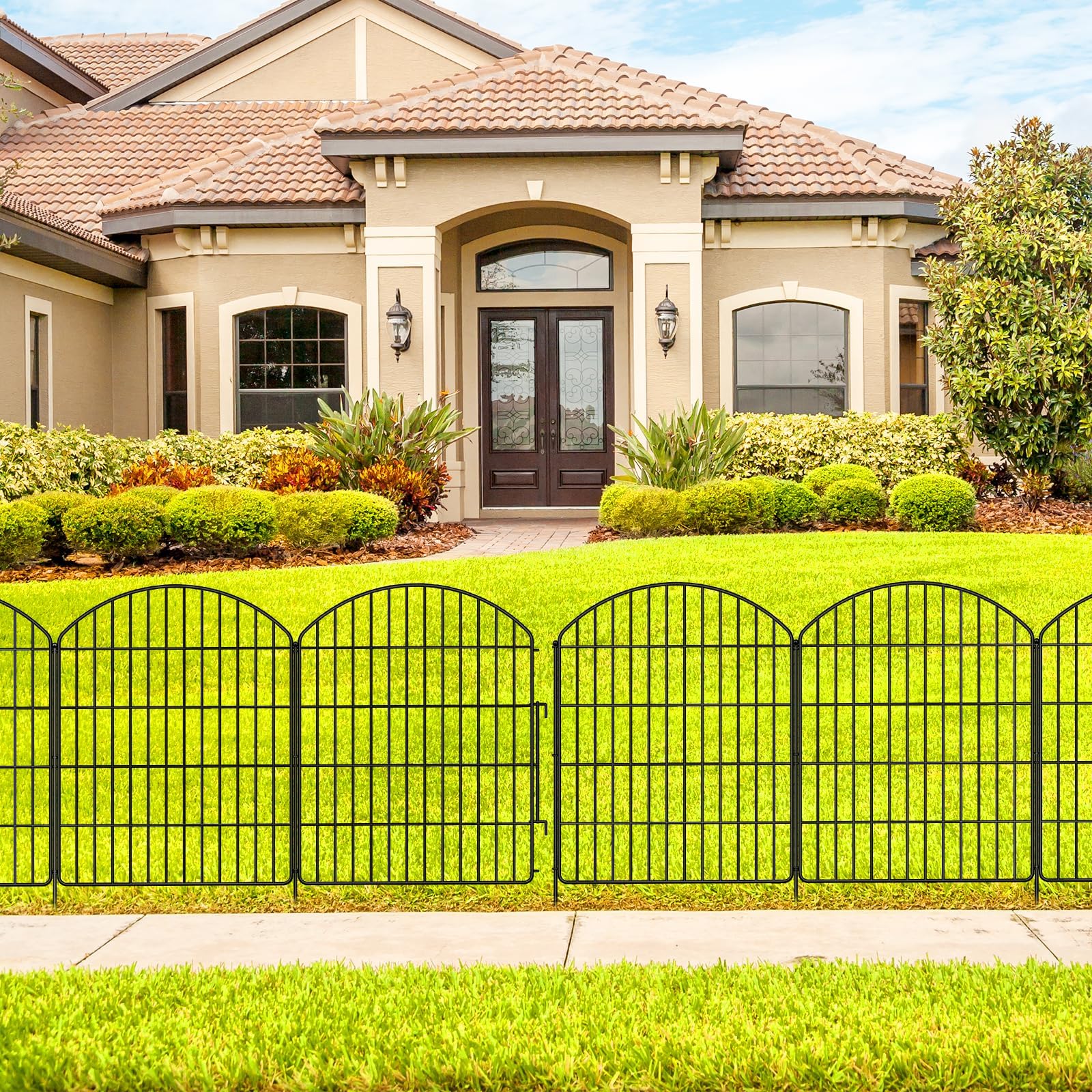 Amazon.com : INJOPEXI Decorative Garden Fence 6 Panels 11.8ft (L)×30in ...