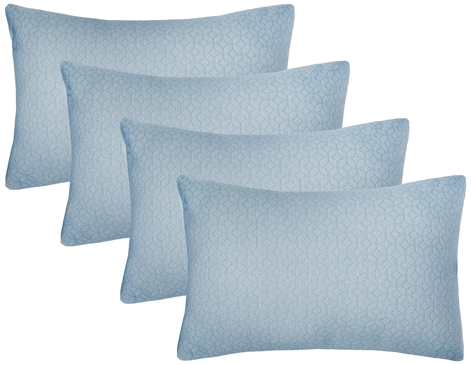 Amazon Brand - Solimo Microfibre & Polyester 4-Piece Premium Bed Pillow ...