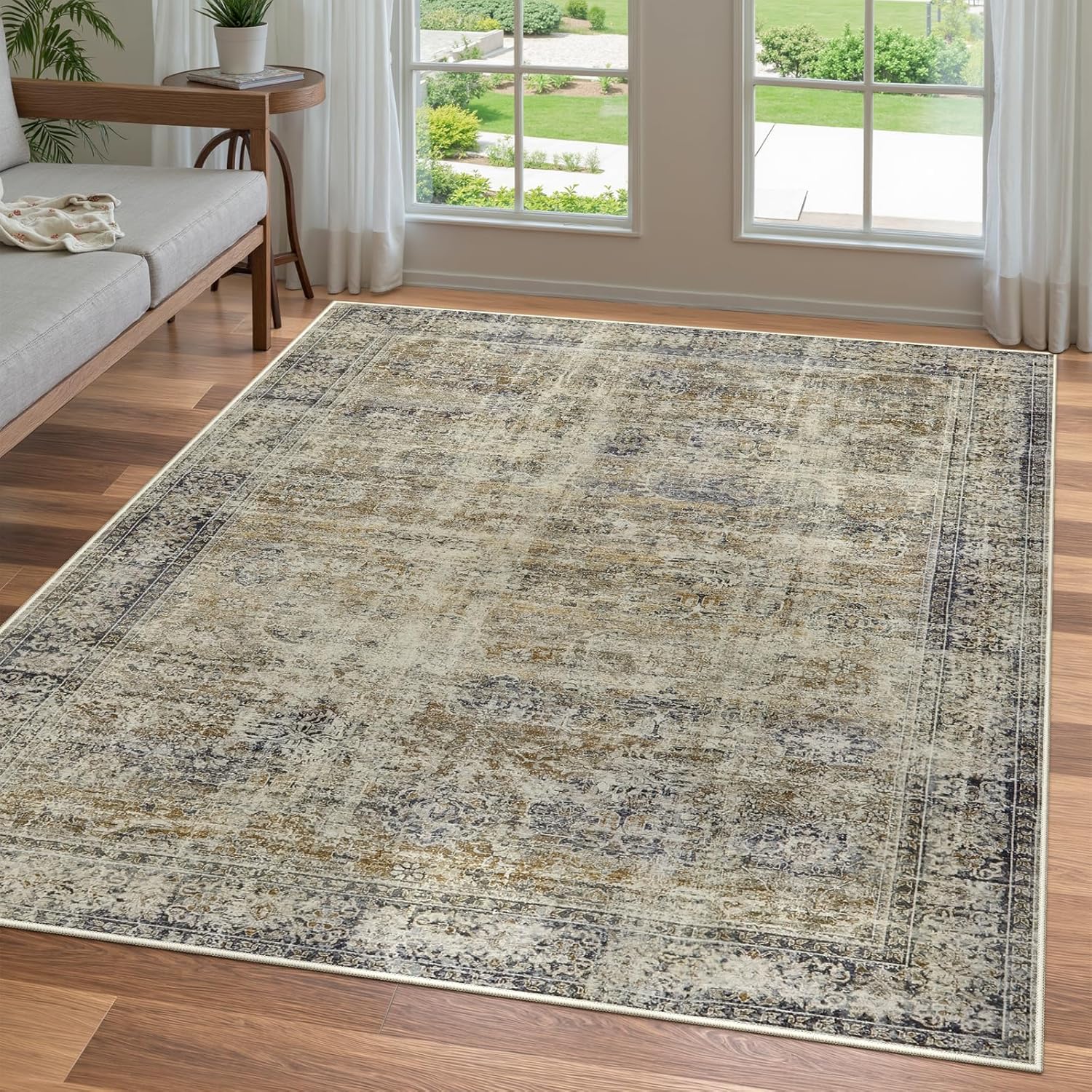 Amazon.com: LIVEBOX Washable 6x9 Area Rugs for Living Room, Ultra-Thin ...
