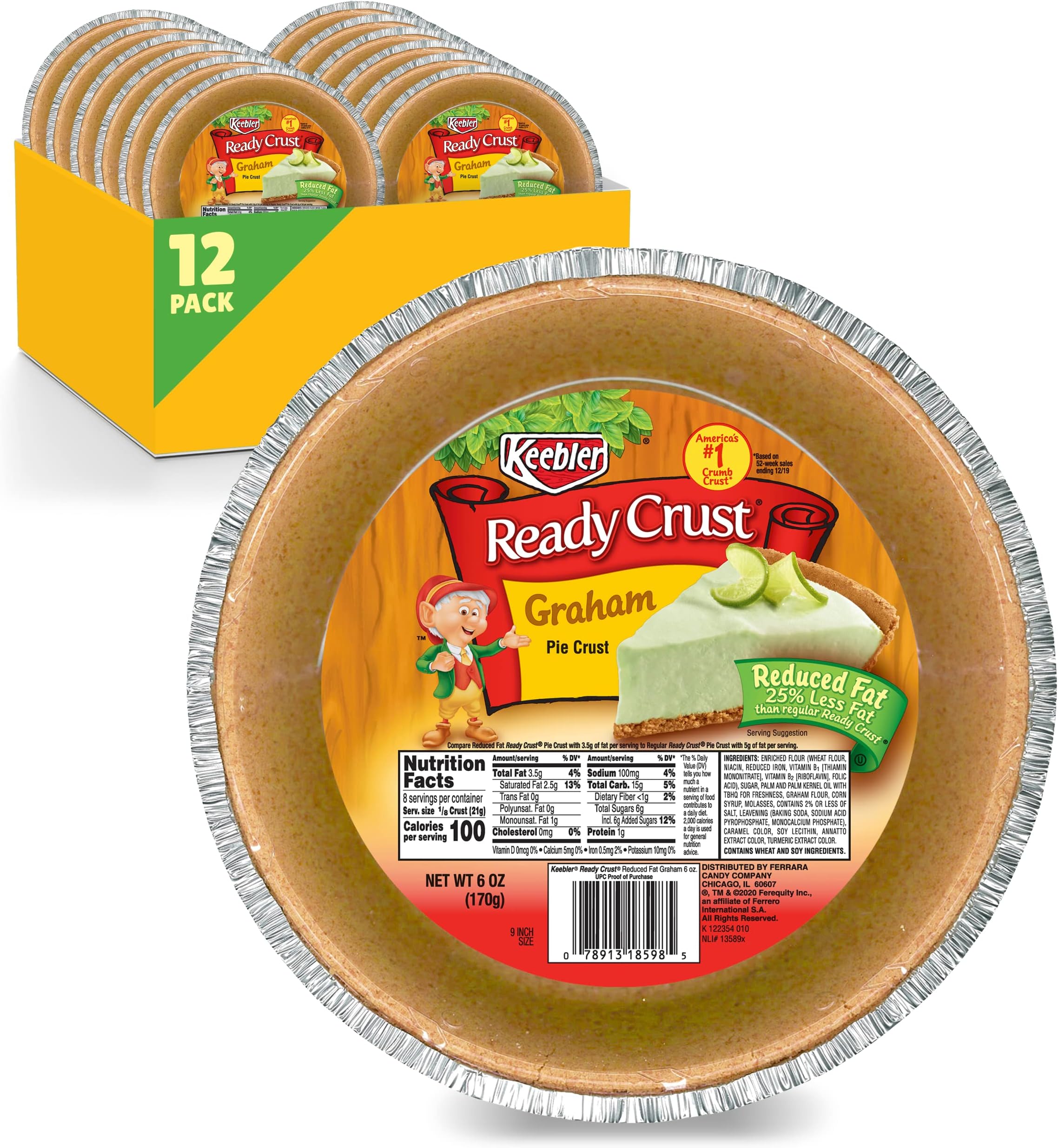 Amazon.com: Keebler Ready Crust Mini Graham Cracker Pie Crusts, Premade ...