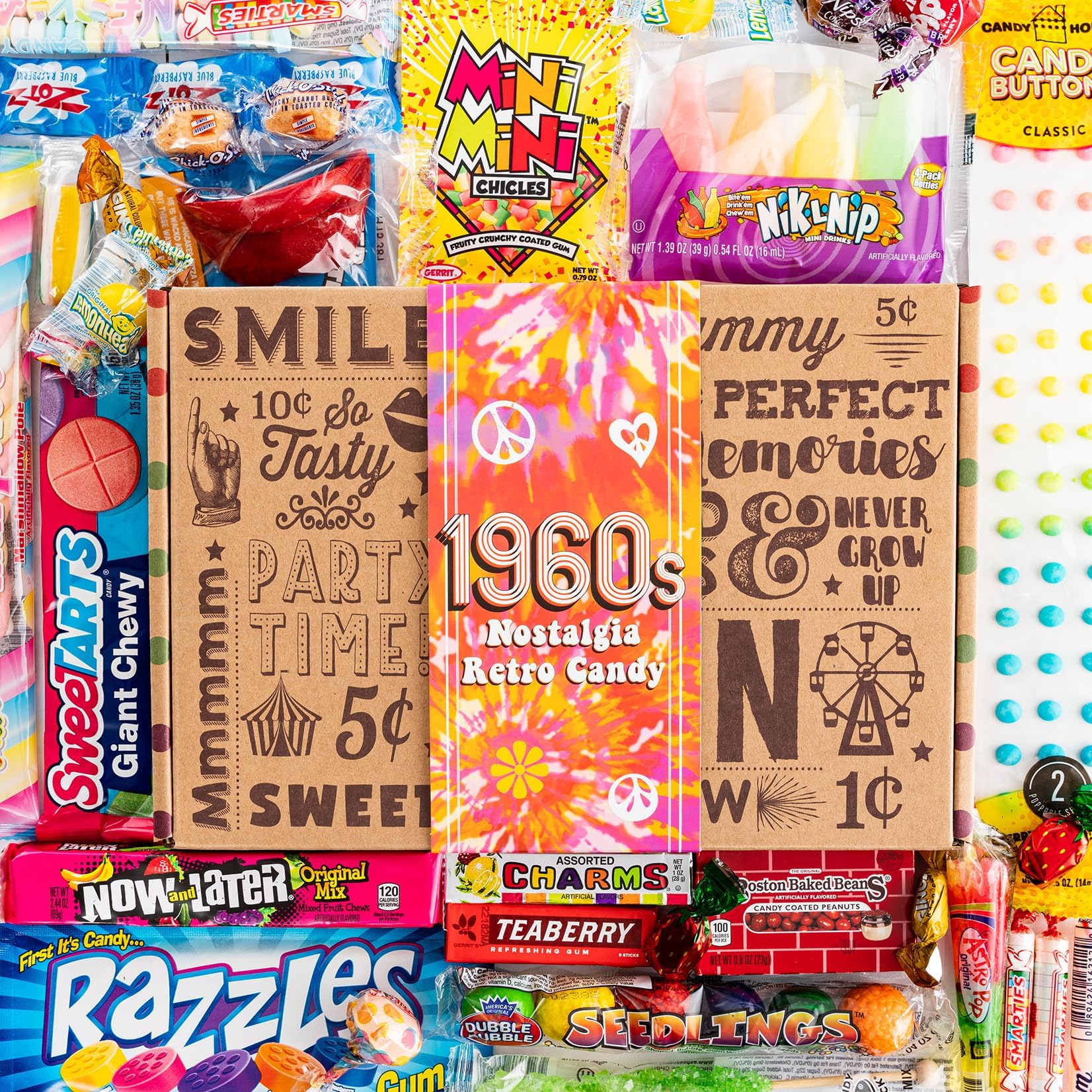Amazon.com : RETRO CANDY YUM ~ 1960 64th Birthday Gift Box Nostalgic ...
