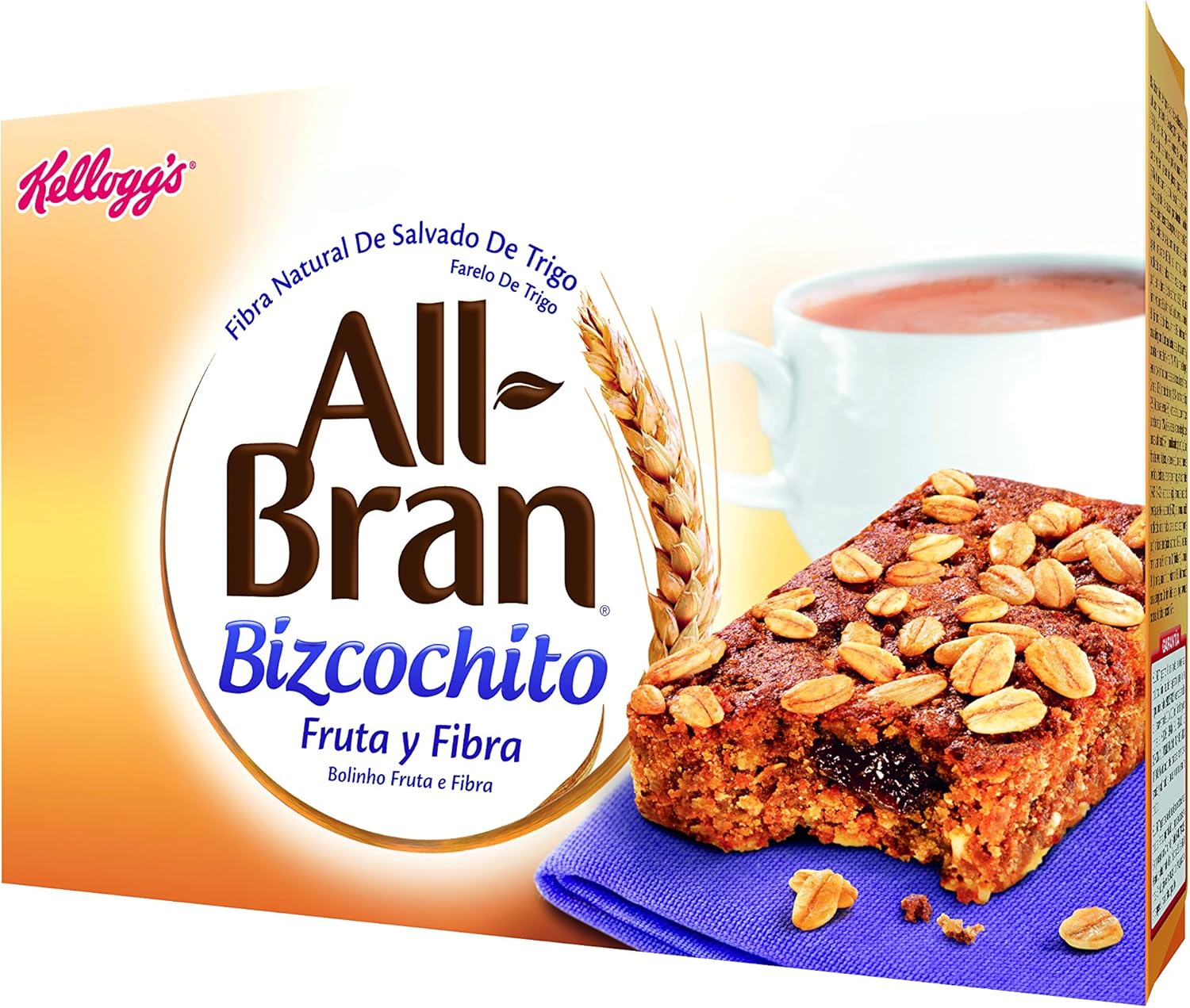 Kellogg's All Bran Bizcochitos Fruta y Fibra Pack 6 x 40g : Amazon.es ...
