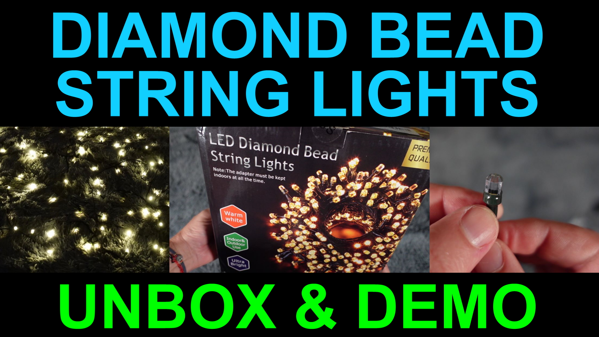 Watch Unbox & Demo LED Diamond Twinkle String Lights on Amazon Live