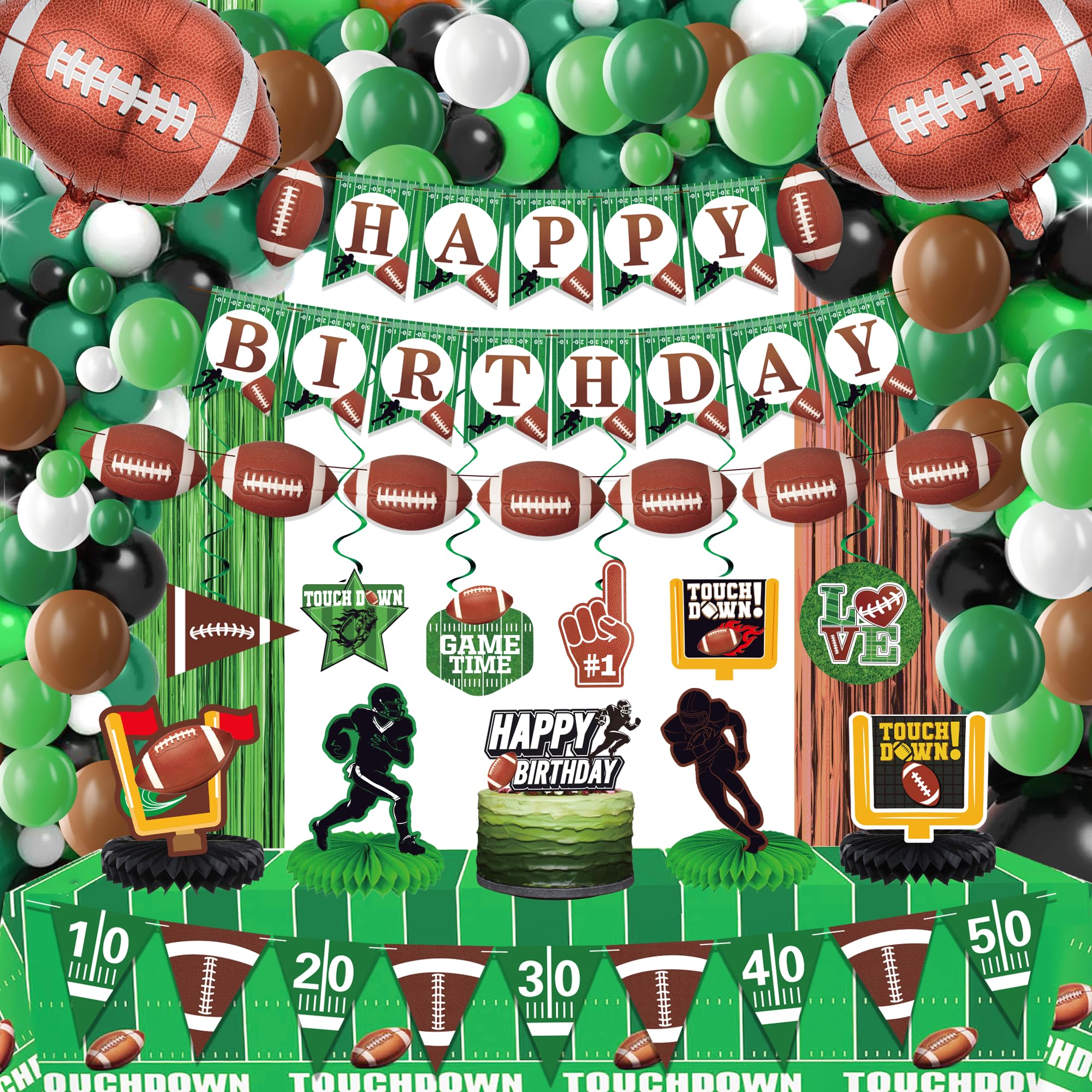 Amazon.com: Football Birthday Party Decorations, Include Birthday ...