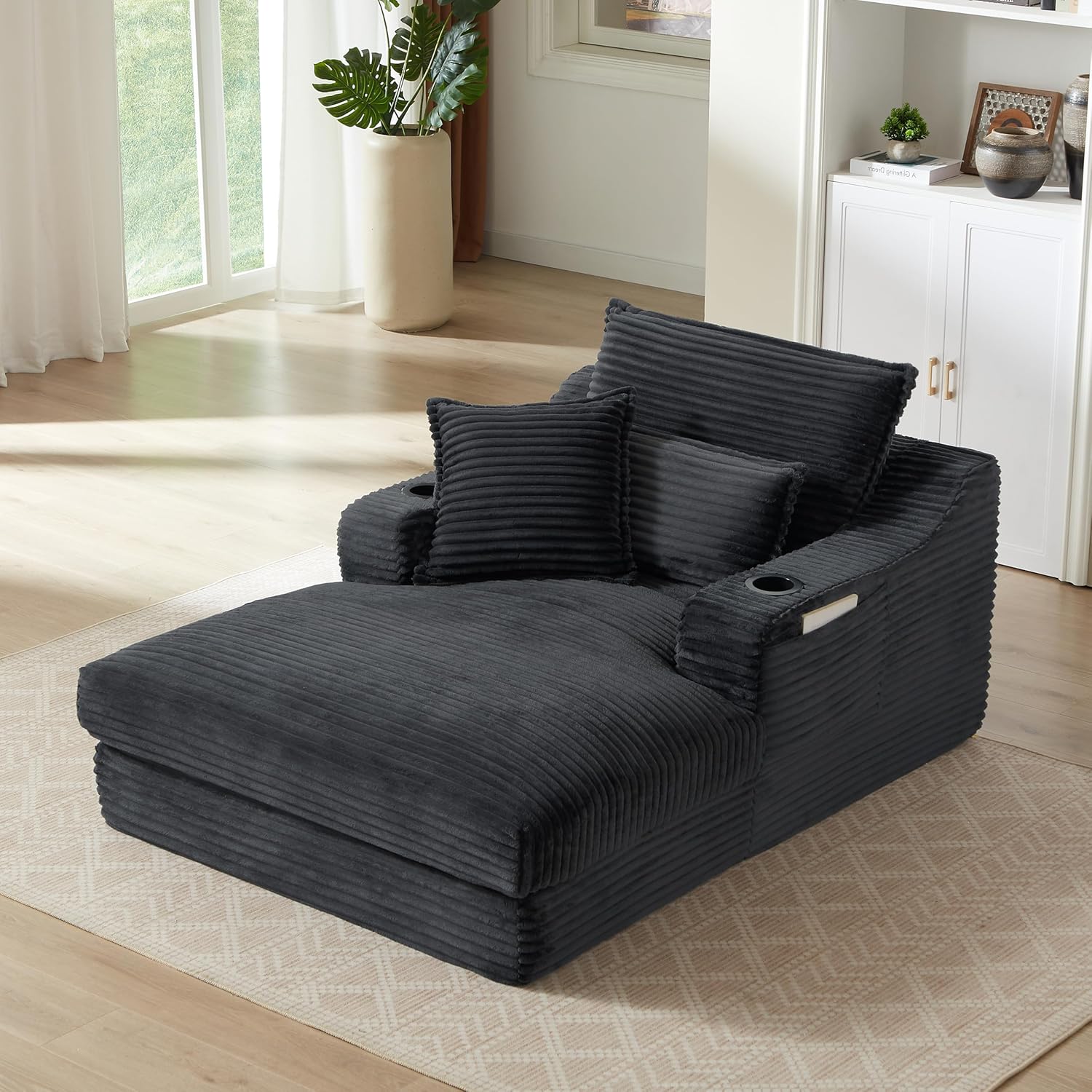 Amazon.com: 47 Inches Oversized Chaise Lounge Chair Indoor, Fluffy ...