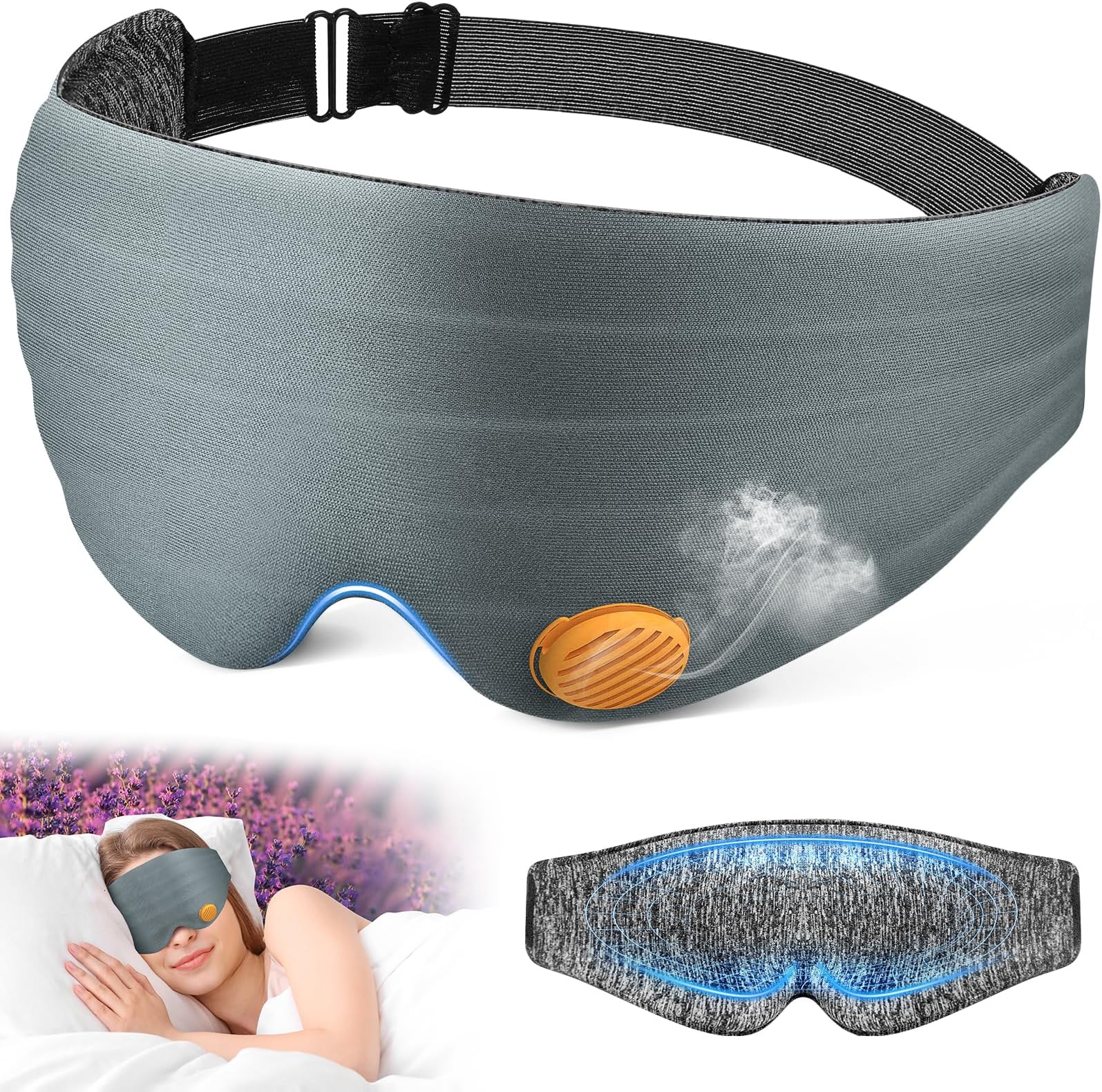 Amazon.com: Weighted Eye Mask for Sleeping - Blackout Sleep Mask for ...
