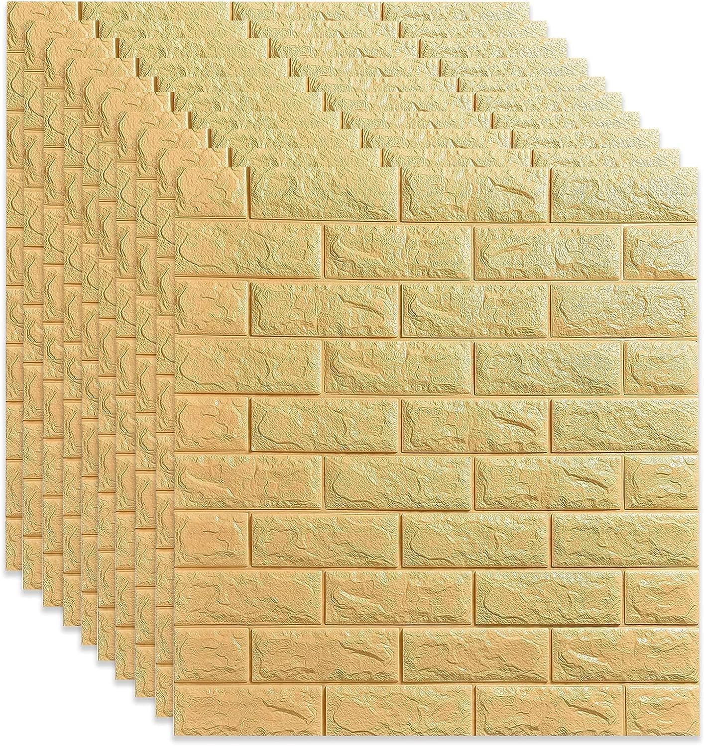 RUDVED 3D White Brick Wallpaper for Wall PE Foam Wall Stickers Self ...