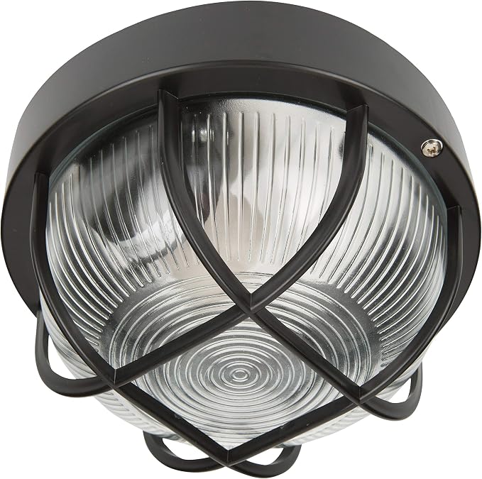 Smartwares Bulkhead Outdoor Light, Plastic & Glass, E27 Fitting, IP44 ...