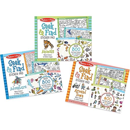 Amazon.com: 6 Set Sticker Books for Kids 2-4, Sticker Activity Book ...