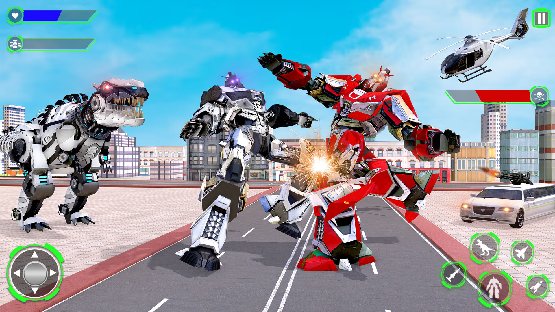 Open World Air Jet Multi Robot Fighting Games - Futuristic Mech Robots Transforming Shooting ...