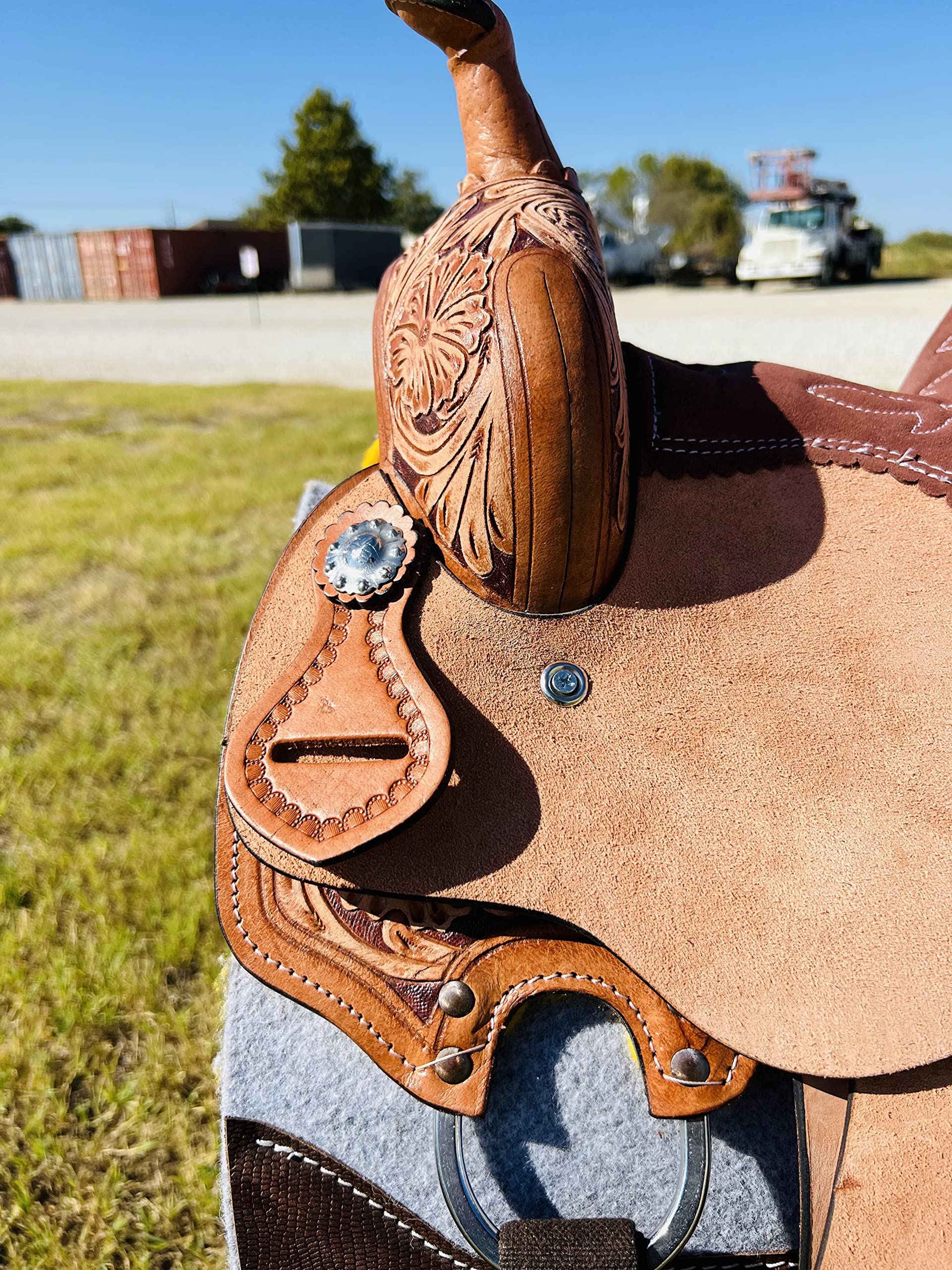 Snapklik.com : RESISTANCE Western Kids Horse Barrel Saddle For Horse ...