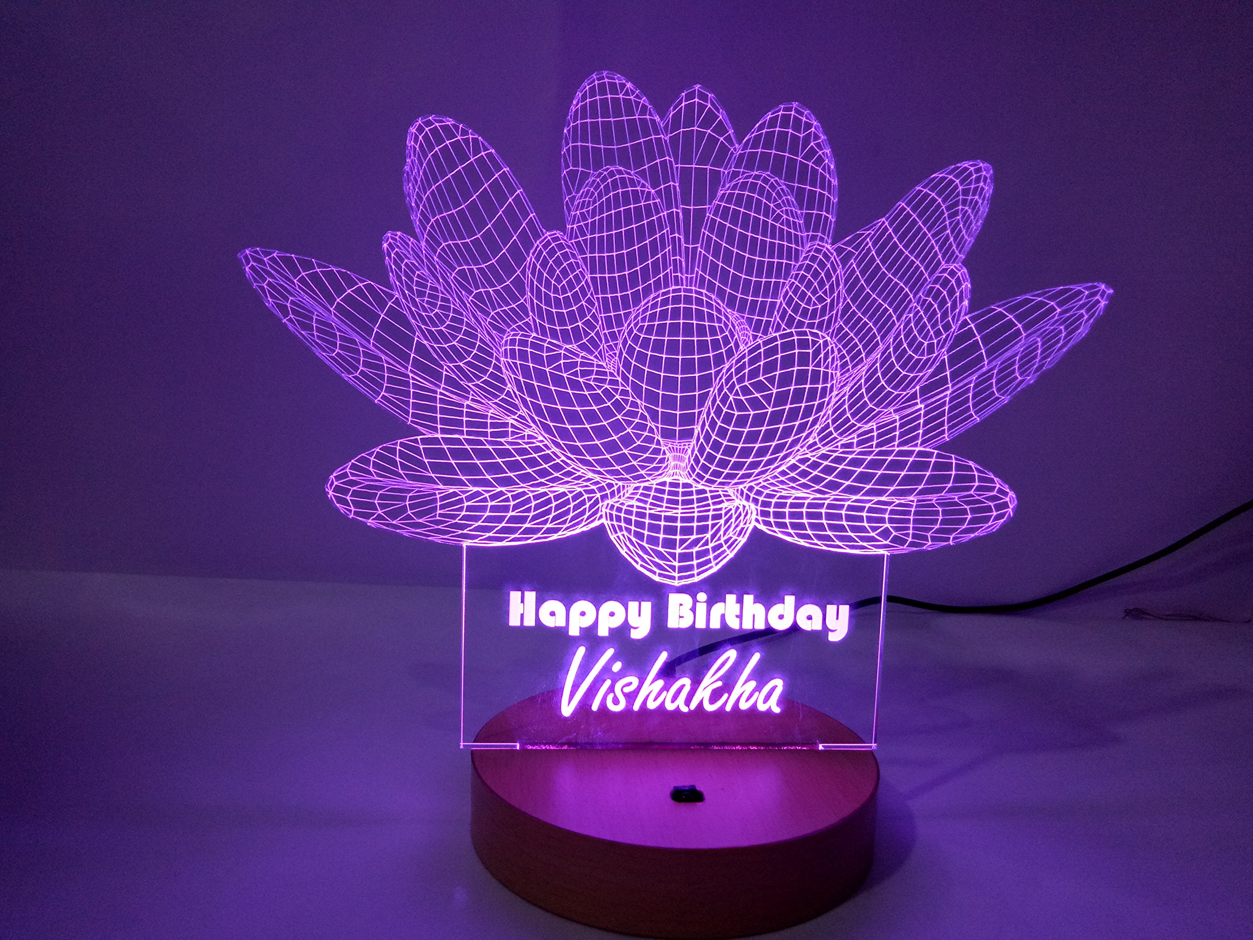Buy apnaphoto ® Customised Name LED 3D Illusion Night Lamp with Name ...