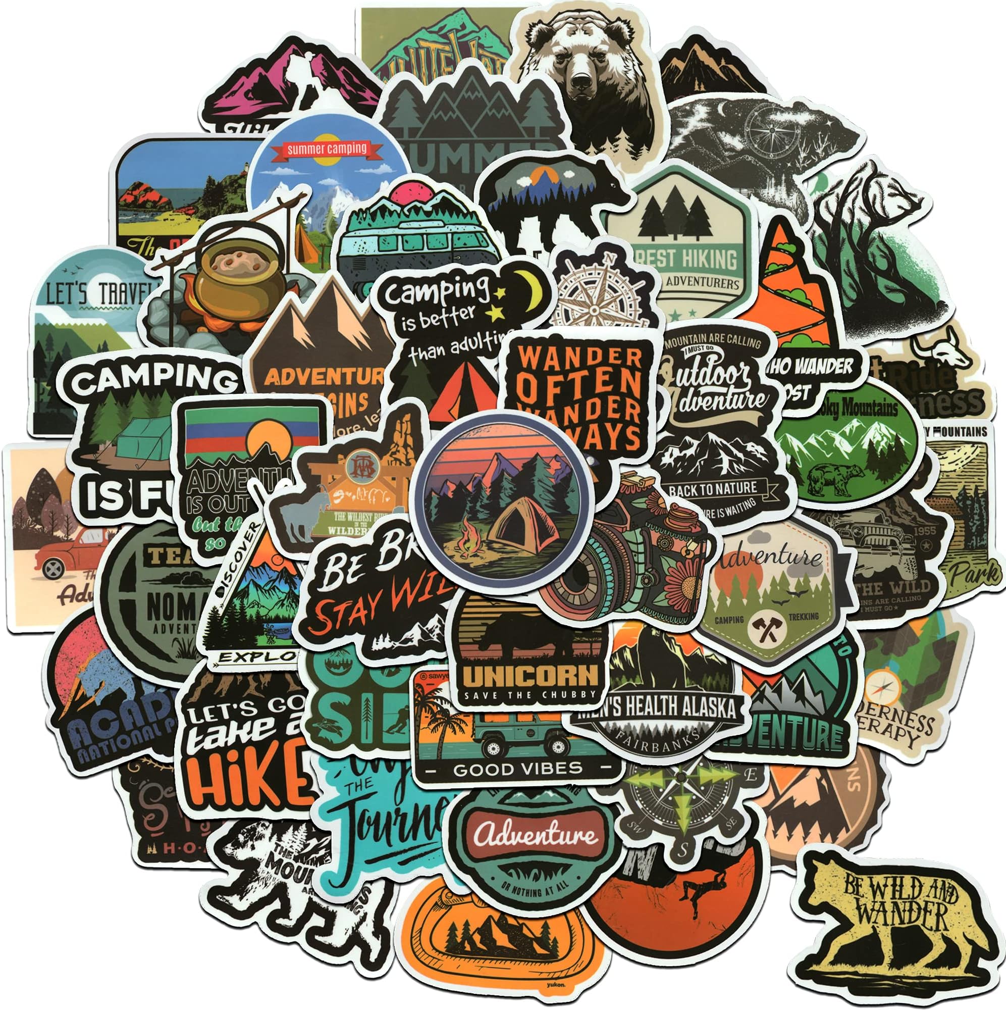 Amazon.com: National Park Cool Stickers for Water Bottles, 50pcs ...