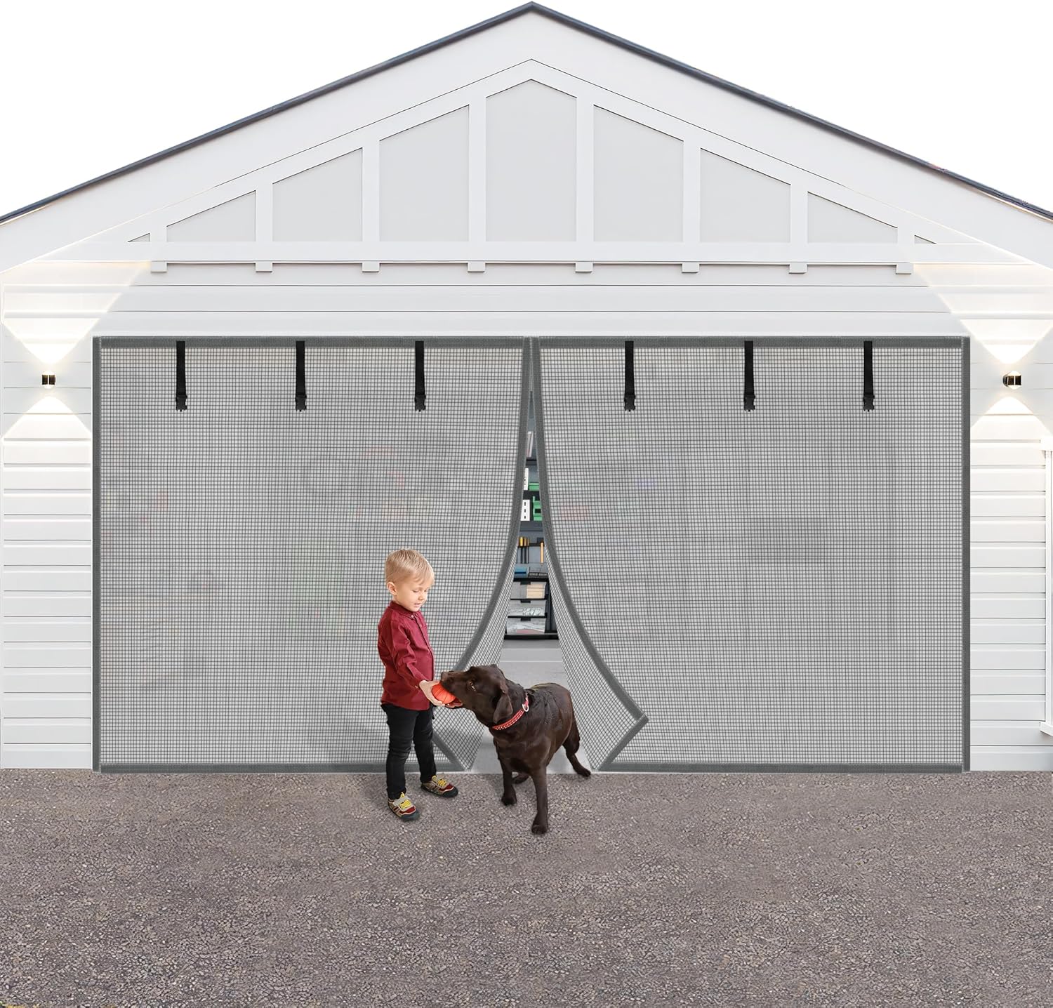 Privacy Garage Door Screen Blackout for 1 Car Garage-9x7FT Privacy ...