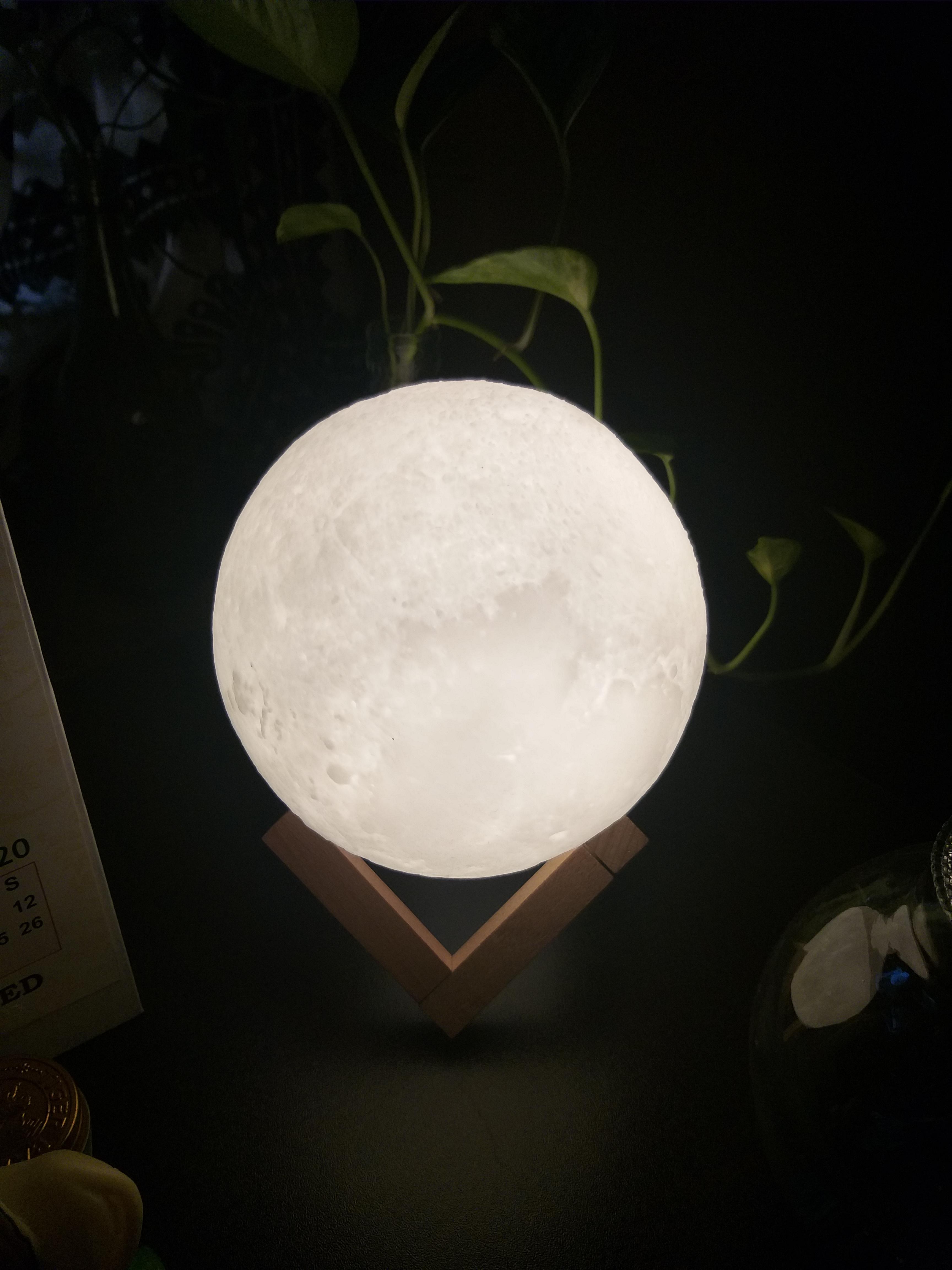 Buy Desidiya 3D 7 Color Changing Moon Night Lamp with Stand for Bedroom ...