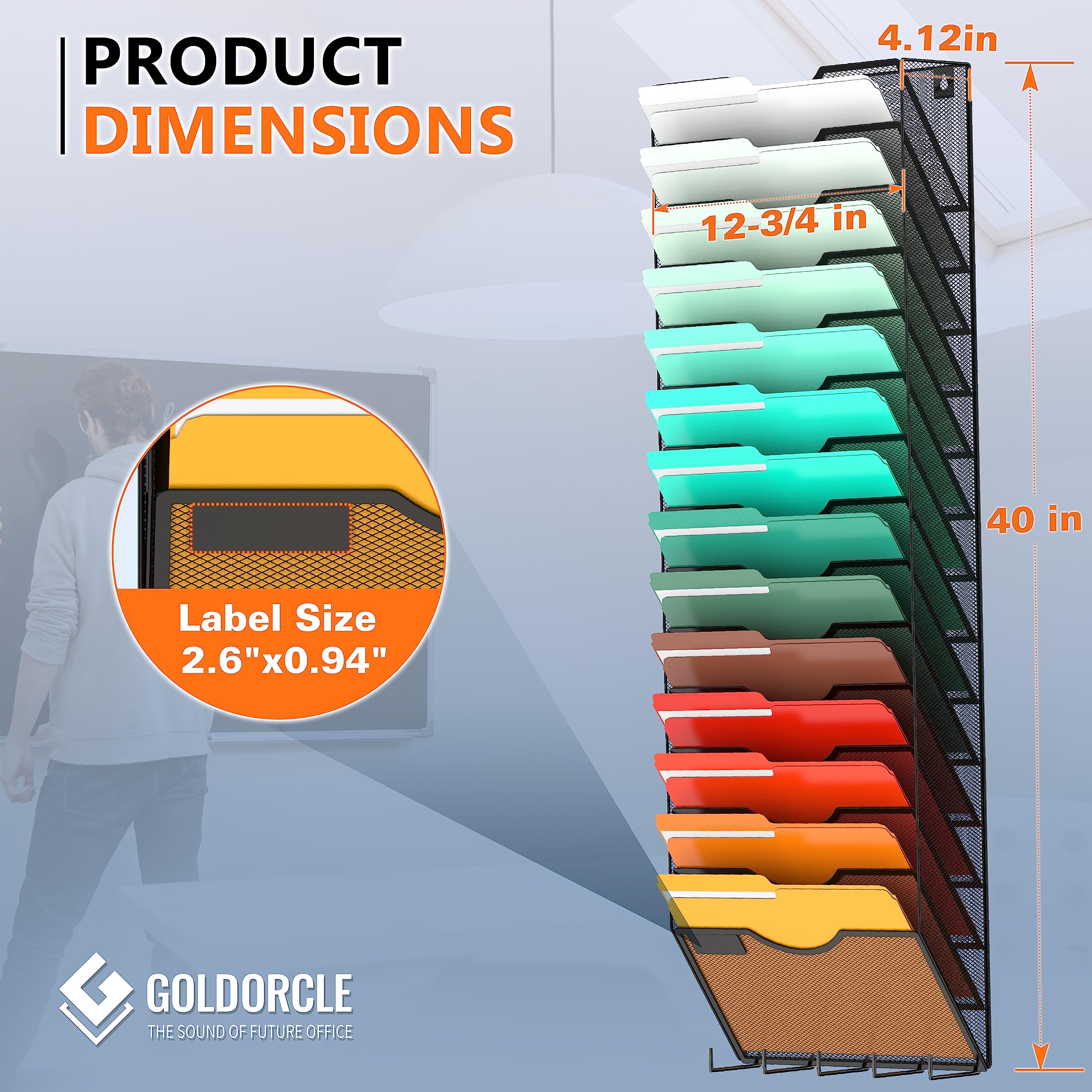Snapklik.com : GoldOrcle 10-Tier Hanging Wall File Organizer Wall ...