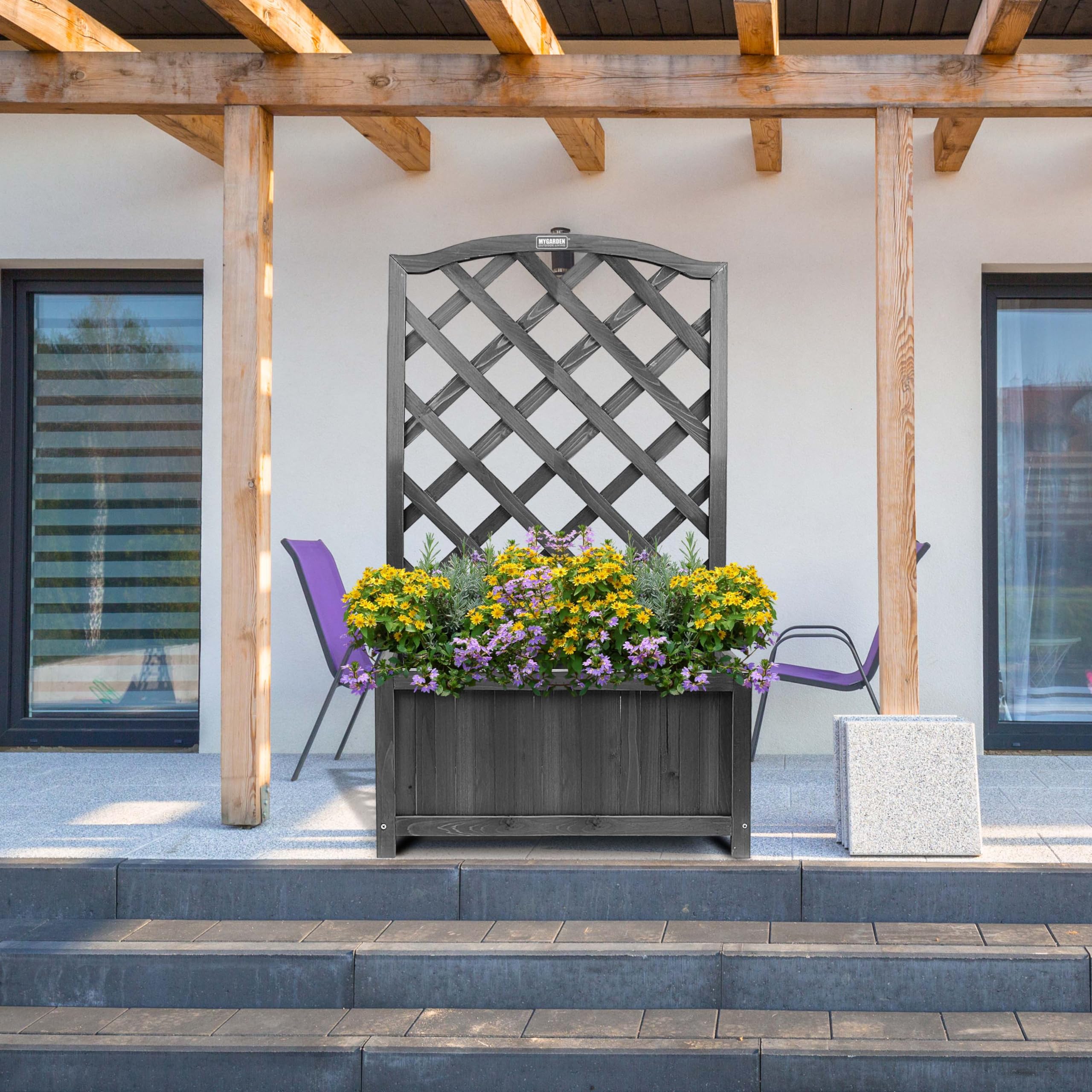 Lattice Panels Planters For Decks Porpora Wood Privacy Screen/Trellis