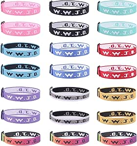 Amazon.com: MOZAKA 21PCS WWJD Bracelets Pack Christian Gifts Adjustable ...