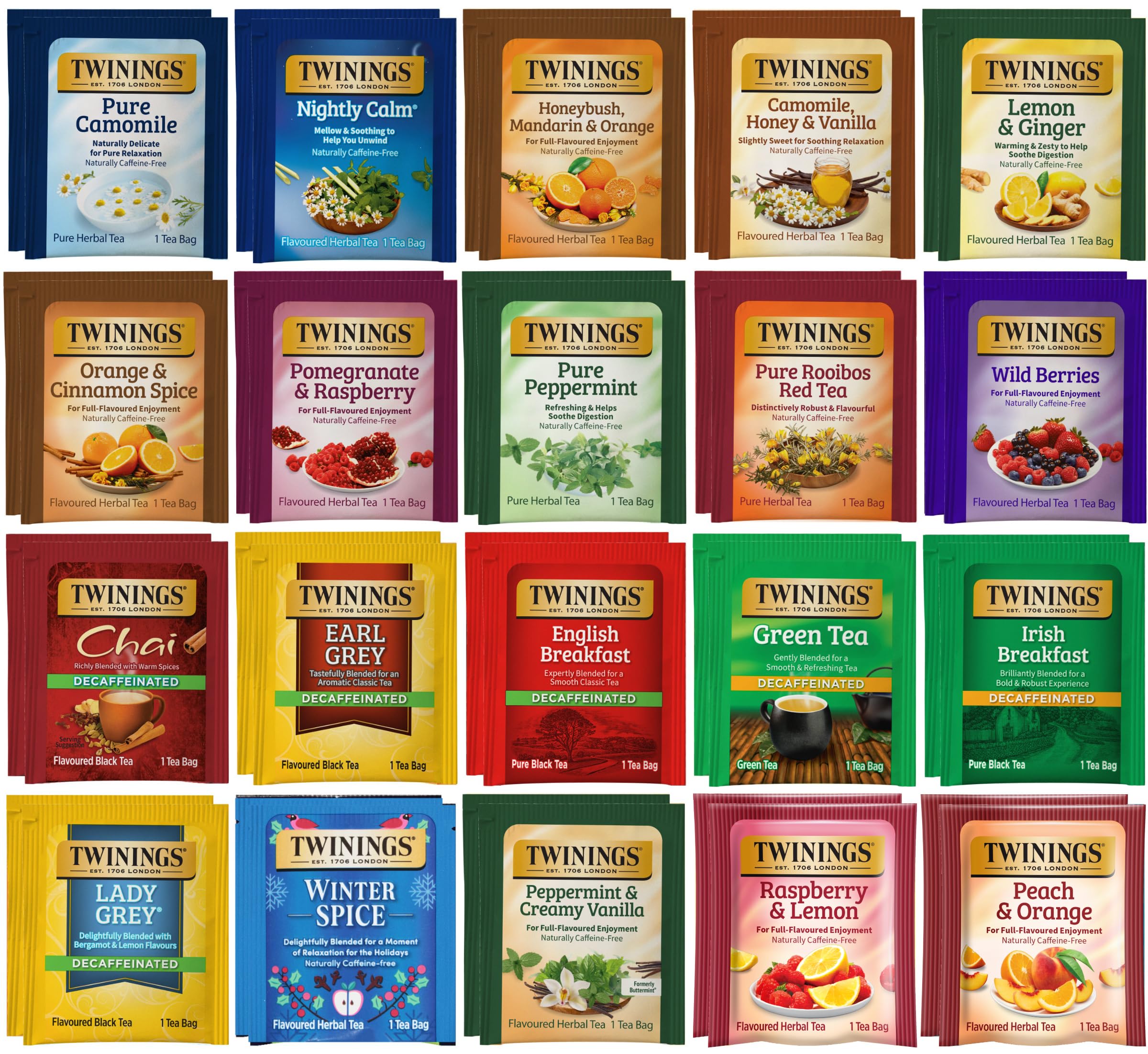 Snapklik.com : Twinings Assorted Herbal & Decaf Tea Bag Sampler