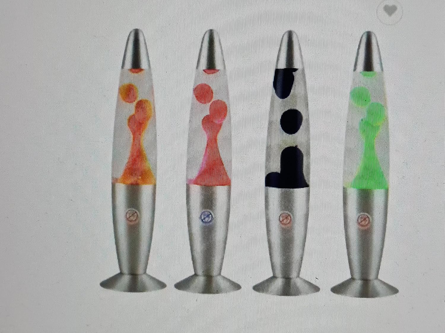 Led Lava Lamp - Orange - Glass Bottle Aluminum Base, Decorate Your Home ...