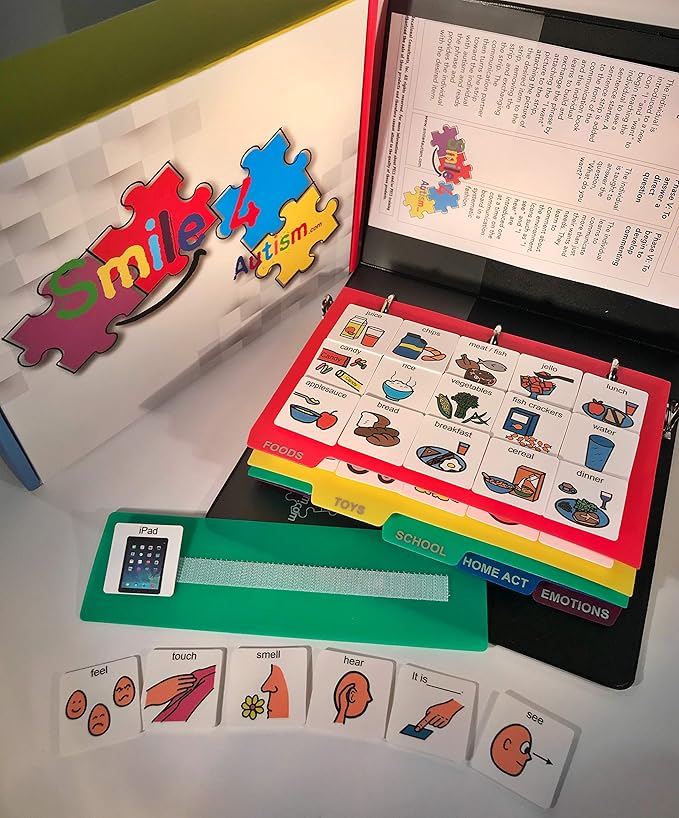 Amazon.com : Smile4autism Visual Communication Book,162 ASD Plastic ...