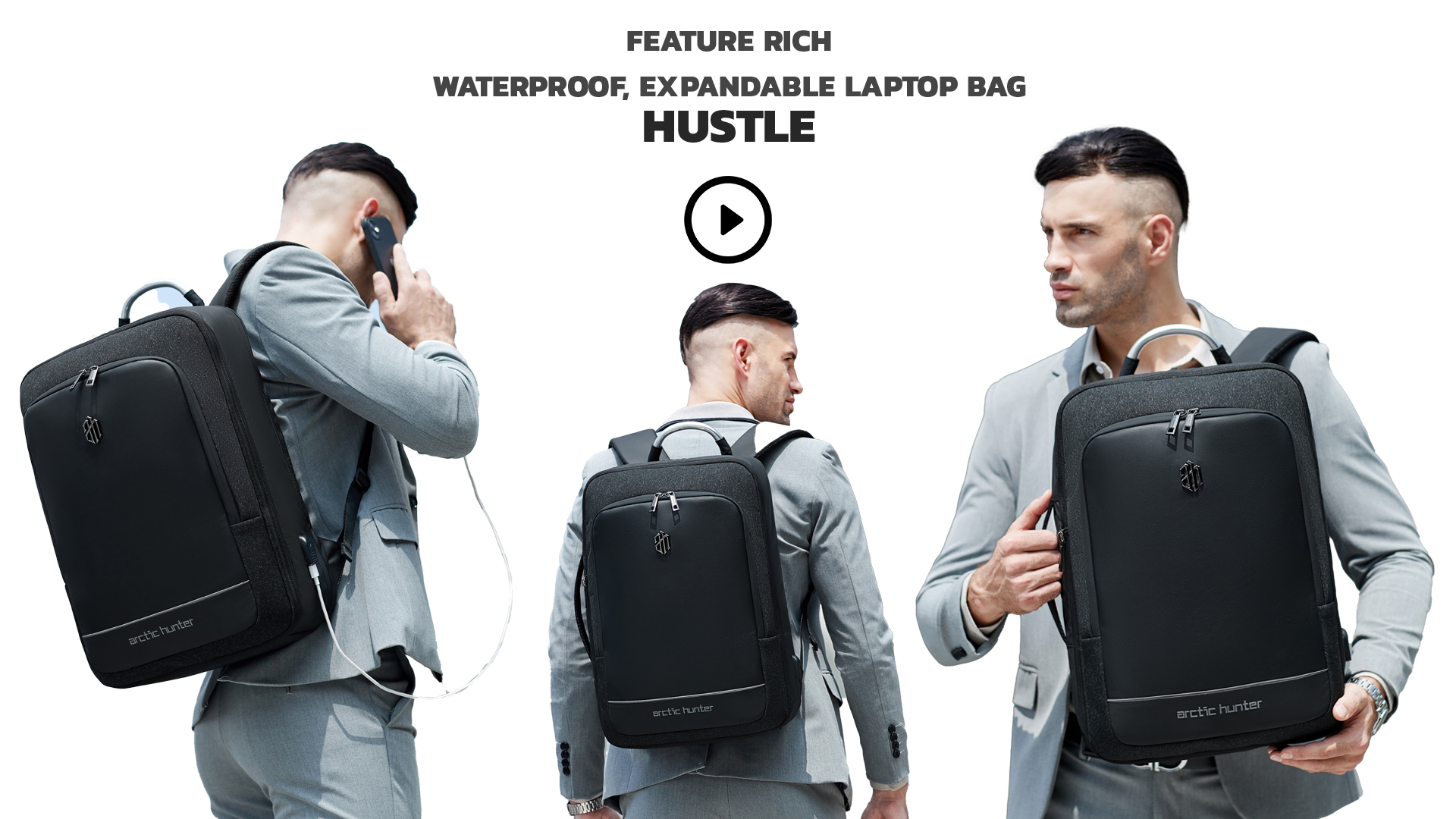 Watch Arctic Hunter 17 inch 41 Liter waterproof hustle laptop bag on ...