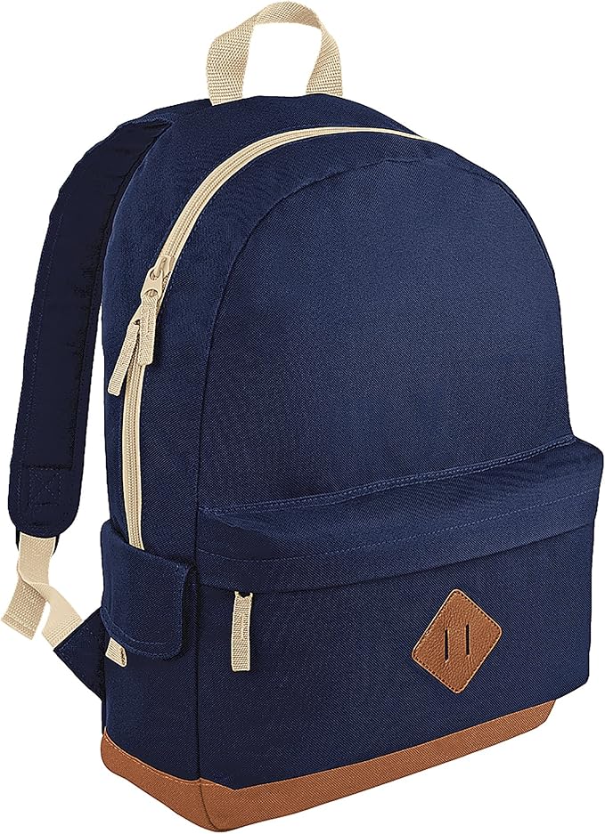 BagBase Heritage Backpack French Navy One : Amazon.co.uk: Fashion