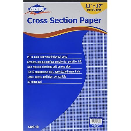 Amazon.com : Better Office Products Graph Paper Pad, 17" x 11", 50 ...