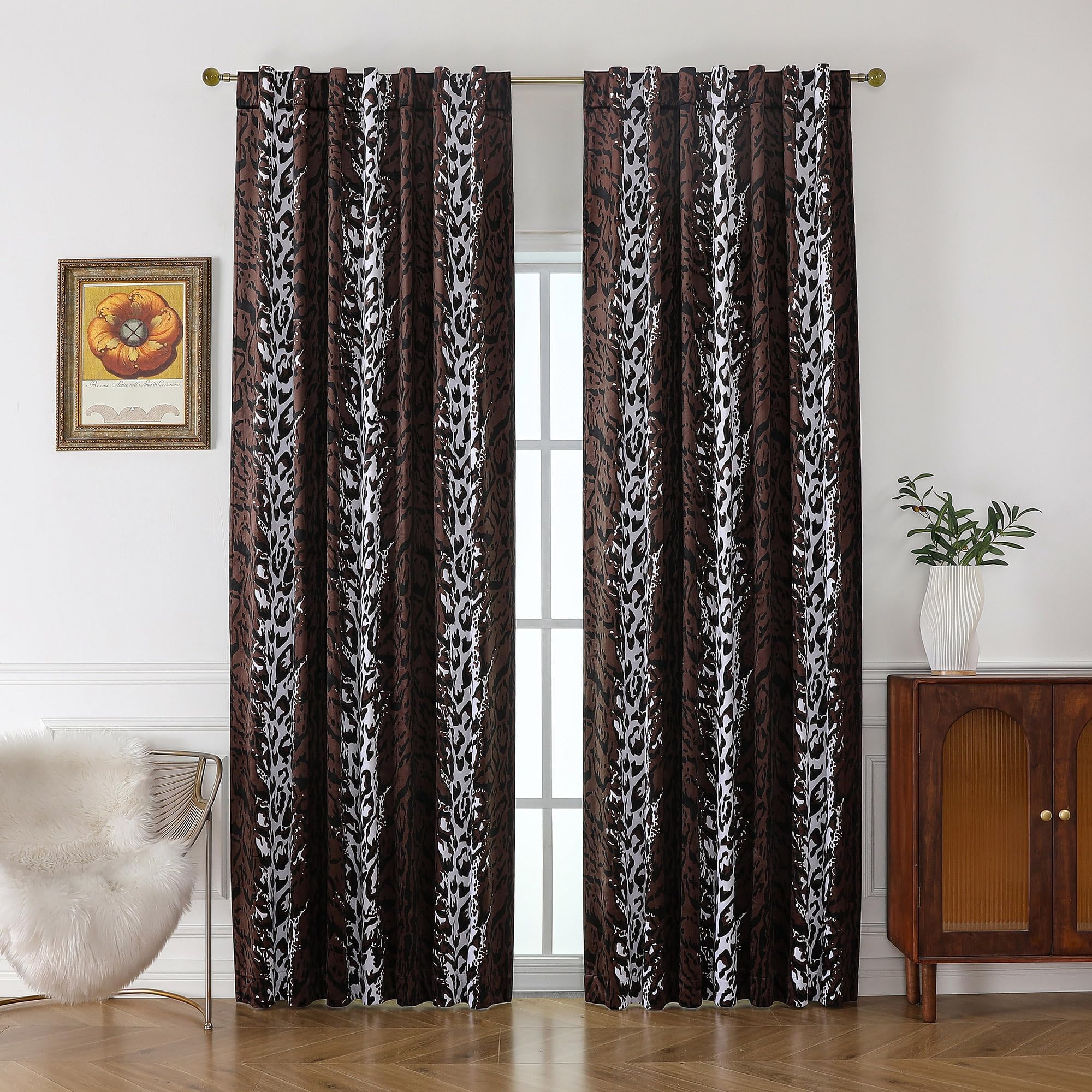 Amazon.com: Lecloud Voile Crushed Sheer Curtains 84 Inches Length 2 ...