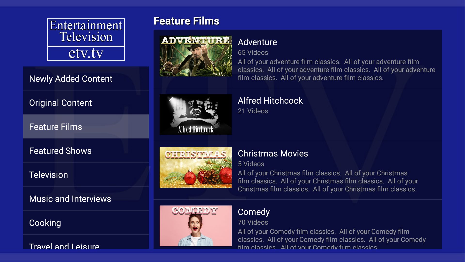 Entertainment Television etv.tv - App on Amazon Appstore