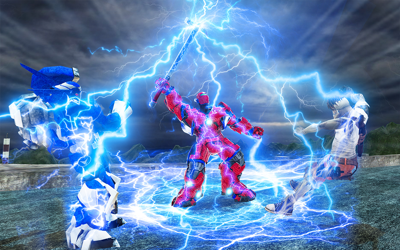 US Police Hammer Robot Fighting Robot War Game,robots, wars, rampage ...