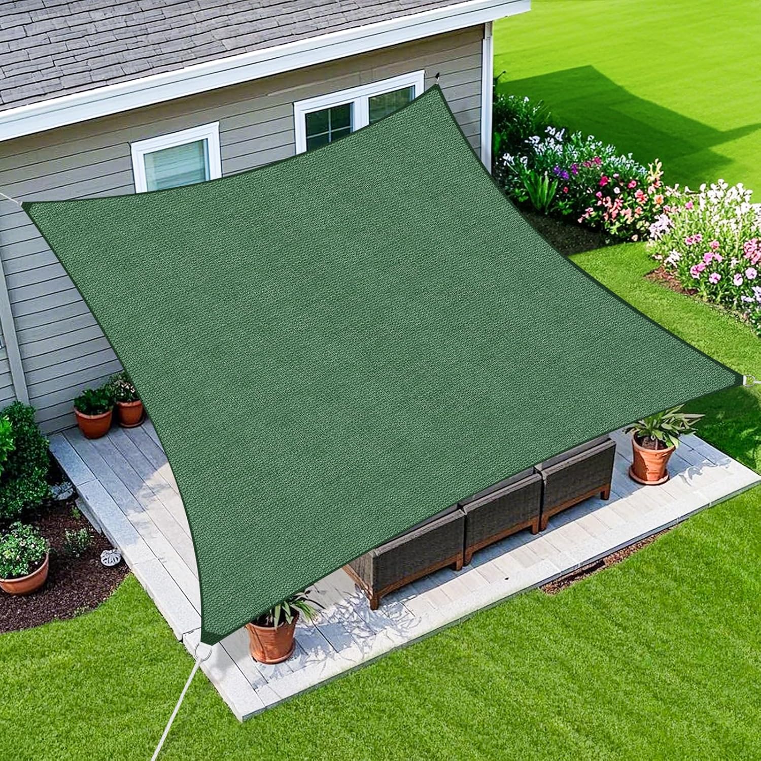 Amazon.com : Amagenix Sun Shade Sail 8'X20'Curved Edge Outdoor Shade ...