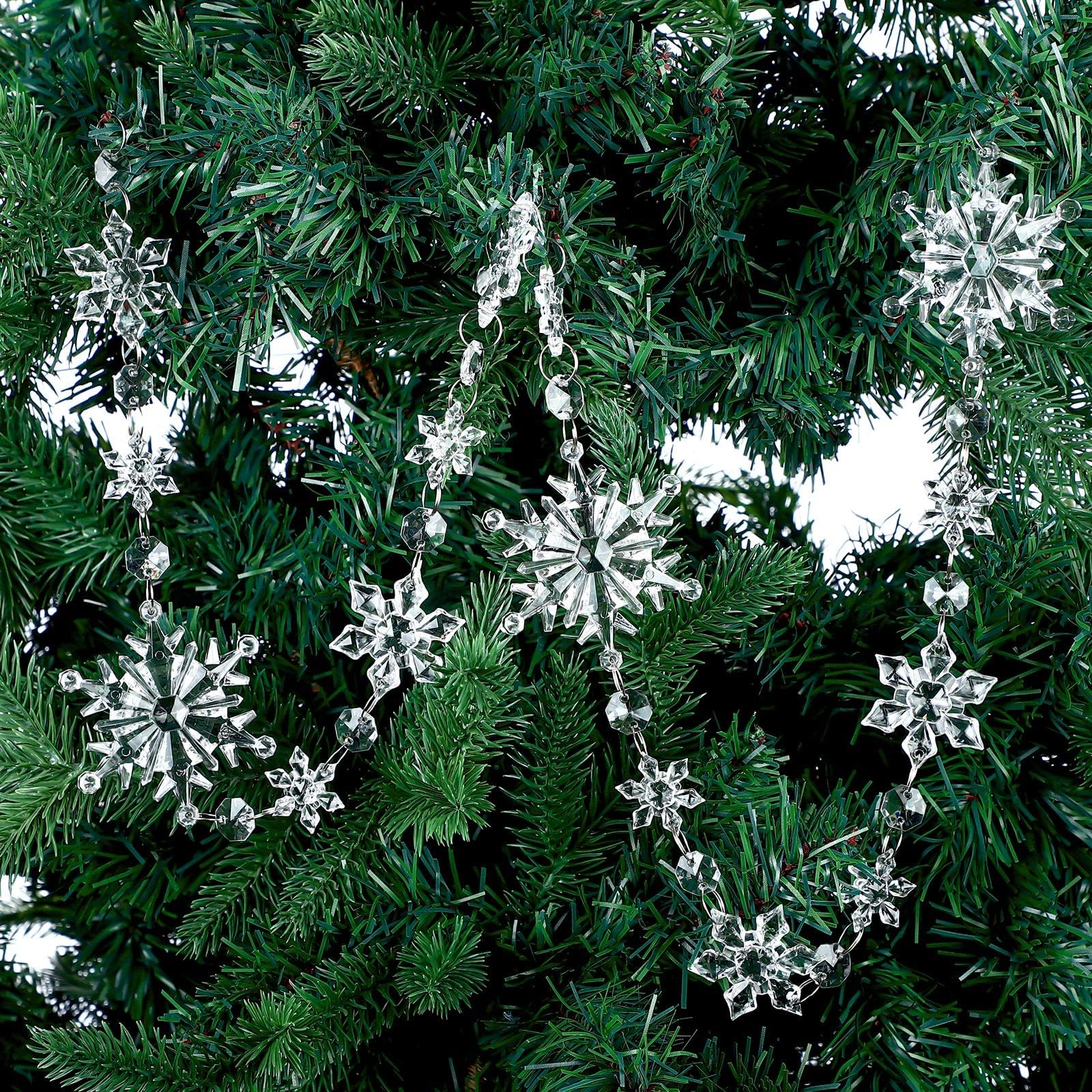 Amazon.com: Christmas Mini Snowflake Garland - 6 Feet (72 Inches ...